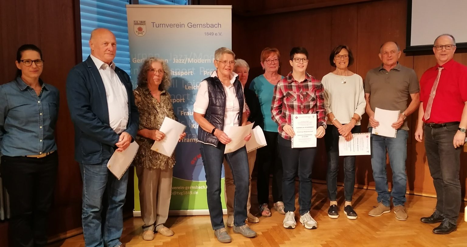 TV Gernsbach ehrt 75 Mitglieder – Turnverein Gernsbach 1849 e.V.
